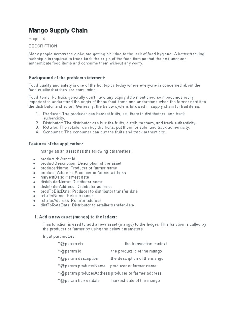 Mango Supply Chain | Download Free PDF | Service Industries | Computer ...
