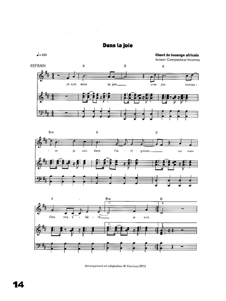 Je Suis Dans La Joie Glorious | PDF