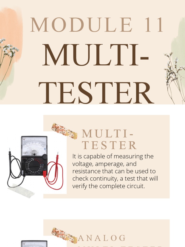 Multi-Tester Module Overview and Parts | PDF