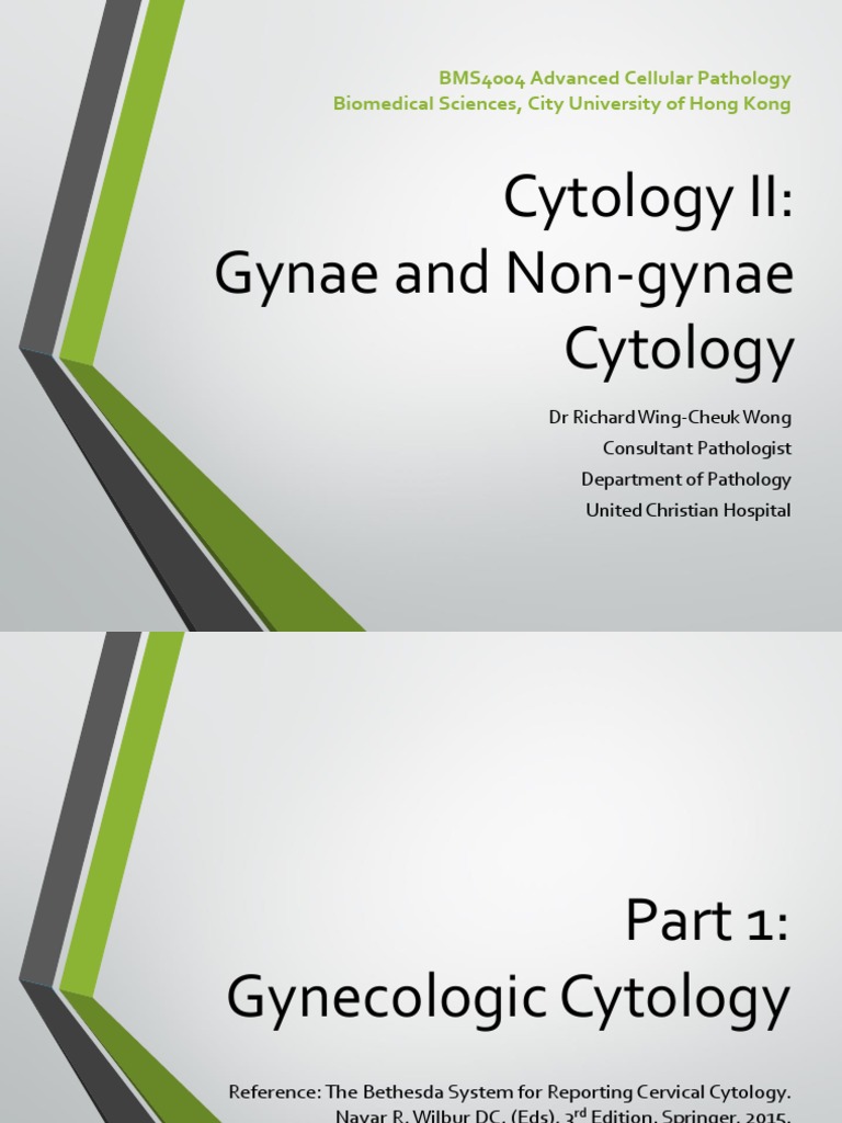 Cytology II: Gynae and Non-Gynae Cytology | Download Free PDF | Cytopathology | Cervical Cancer