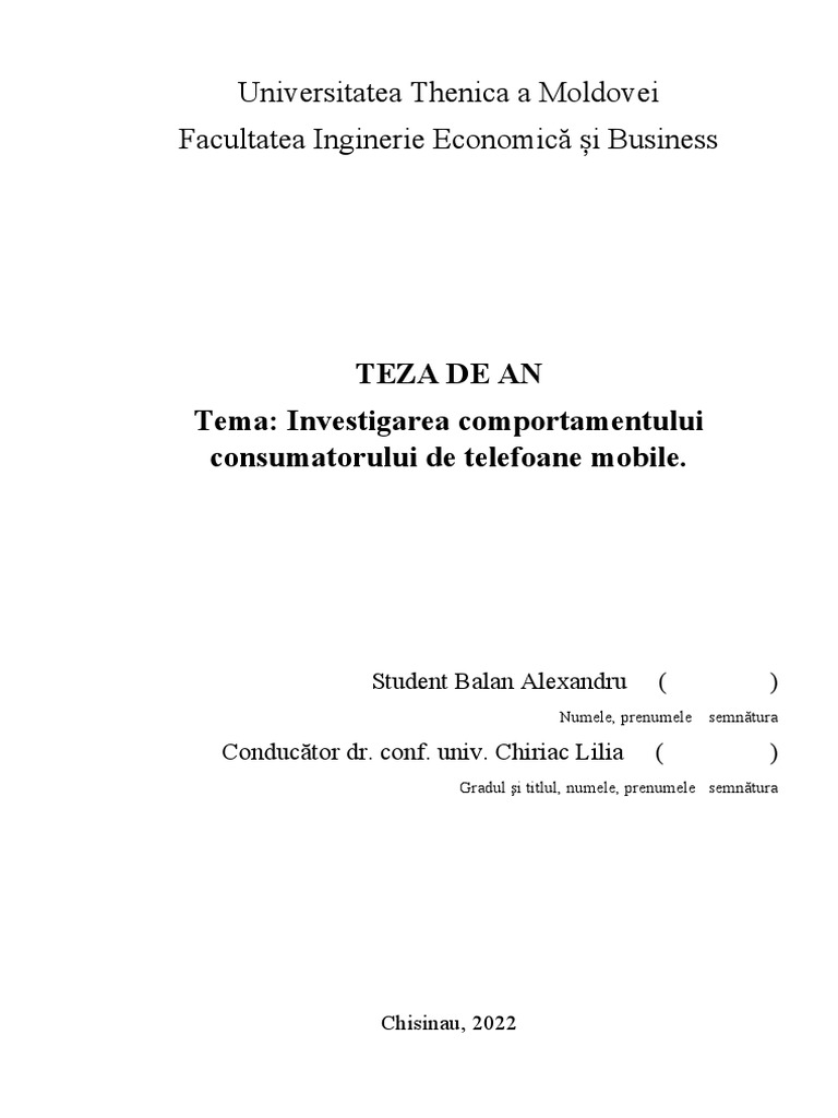 Teza de An | PDF