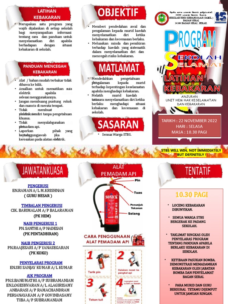 BUKU PROGRAM LATIHAN KEBAKARAN STBS PPTX (2) (3) (Autosaved) | PDF