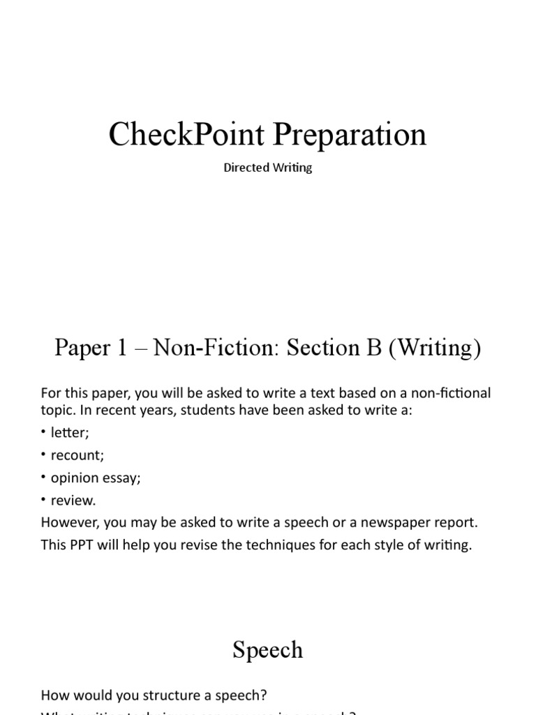 Revision PPT Directed Writing | PDF | Essays | Newspapers