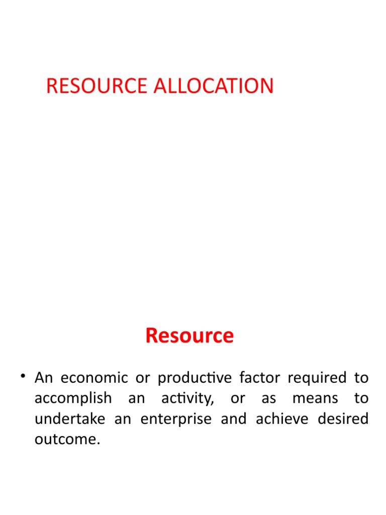 Resource Allocations | PDF | Resource | Project Management