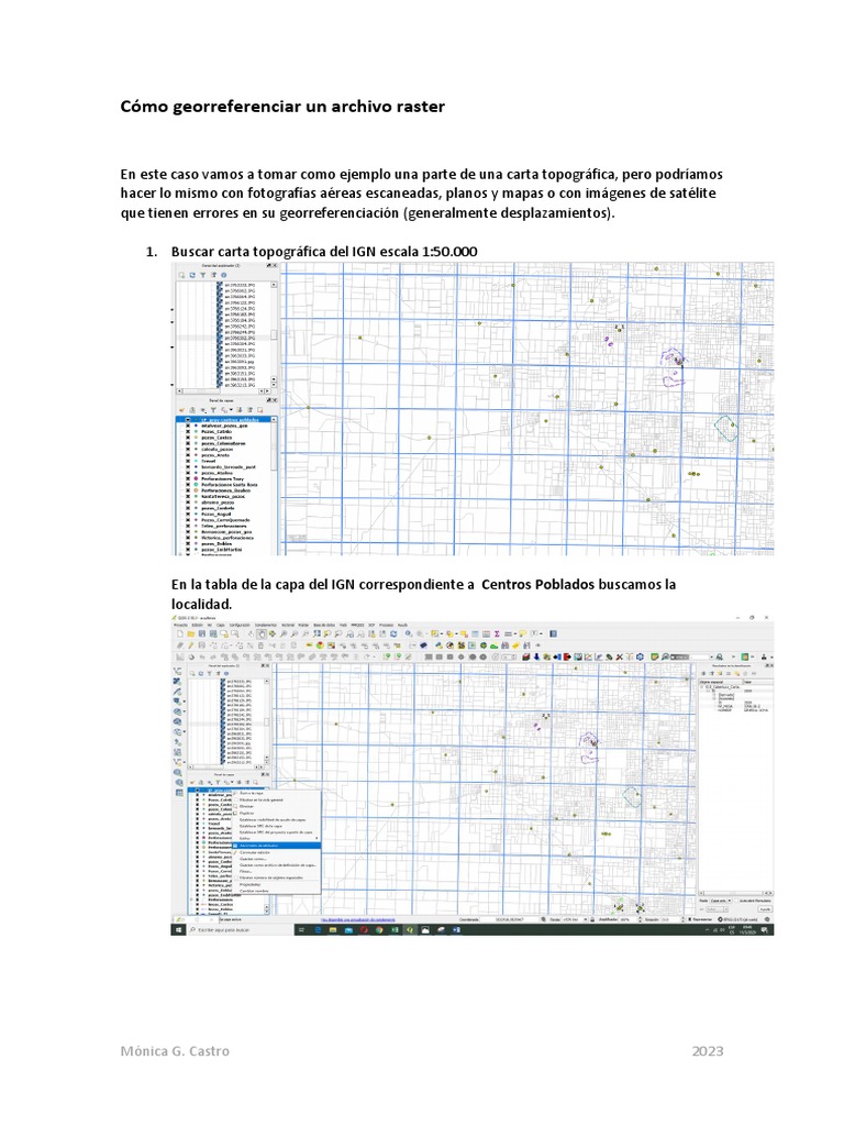 Georreferenciacion Raster - 2023 | PDF