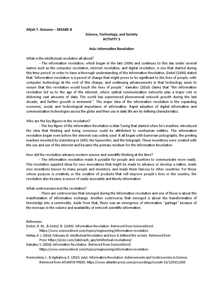 STS-Activity 3 - GUISONA | PDF | Information | Internet