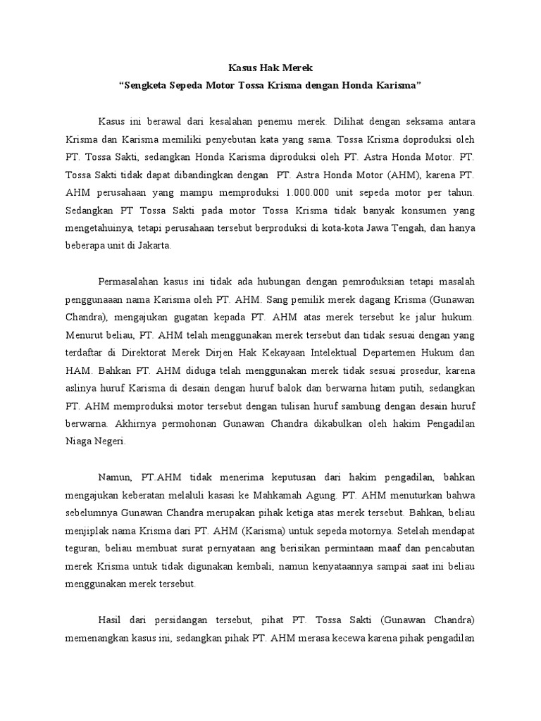 Kasus Hak Merek | PDF