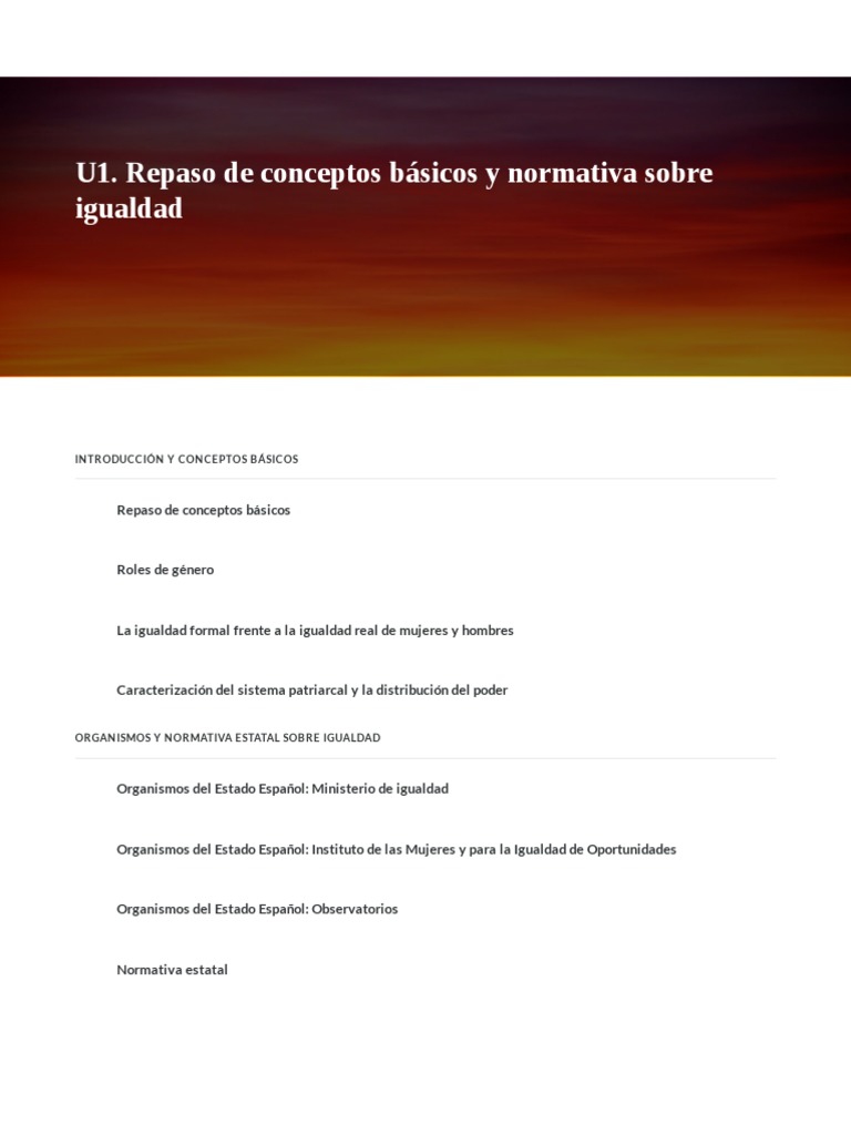 1 Repaso de Conceptos Basicos y Normativa Sobre Igualdad | PDF ...