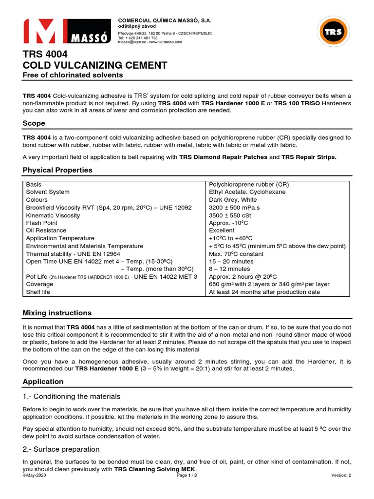TRS 4004 Eng | PDF | Adhesive | Materials