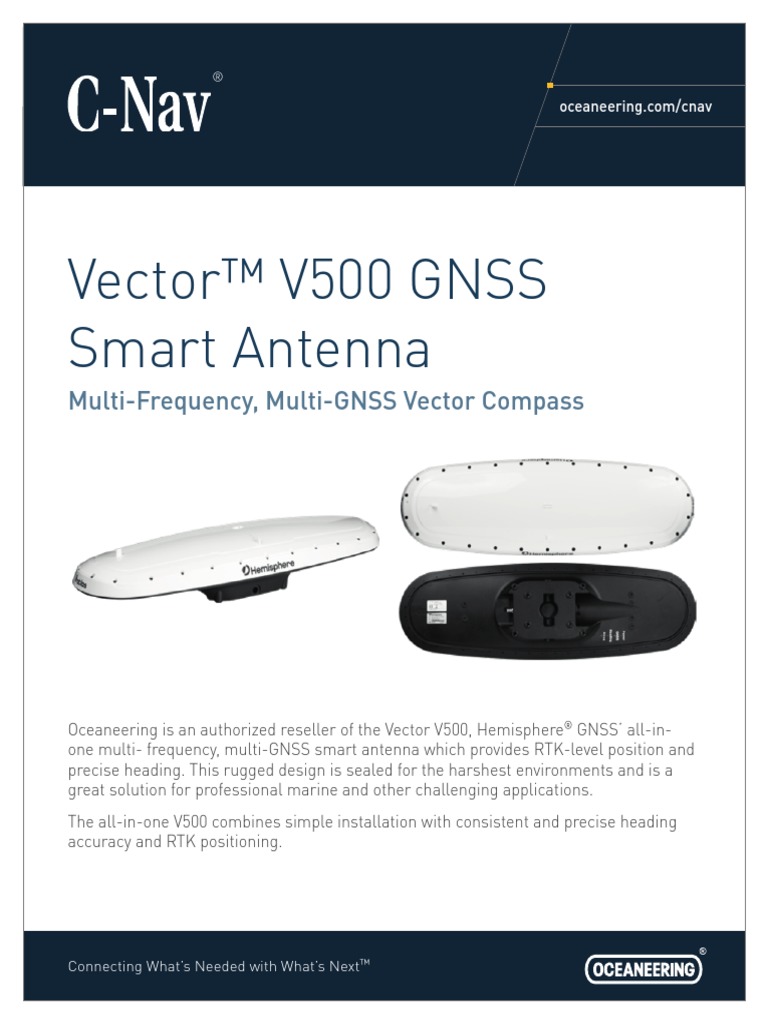 Vector V500 GNSS Smart Antenna | PDF | Global Positioning System | Wi Fi