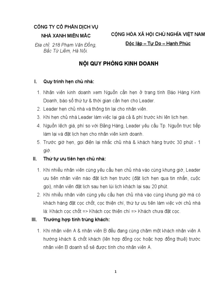 N I Quy Kinh Doanh | PDF