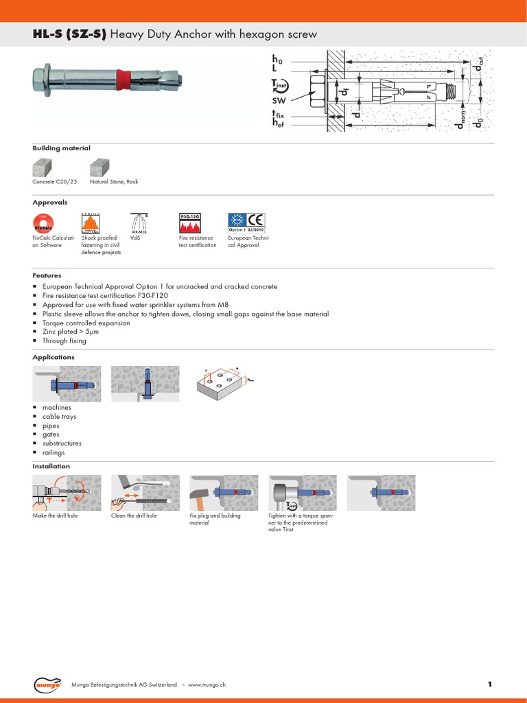 Heavy Duty Anchor | PDF | Screw | Nut (Hardware)