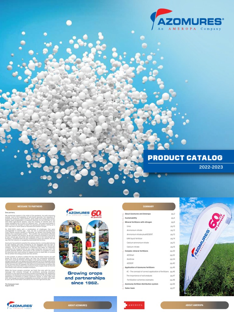AZOMURES EN Catalog-2022-2023-EN-web | PDF | Fertilizer | Plant Nutrition