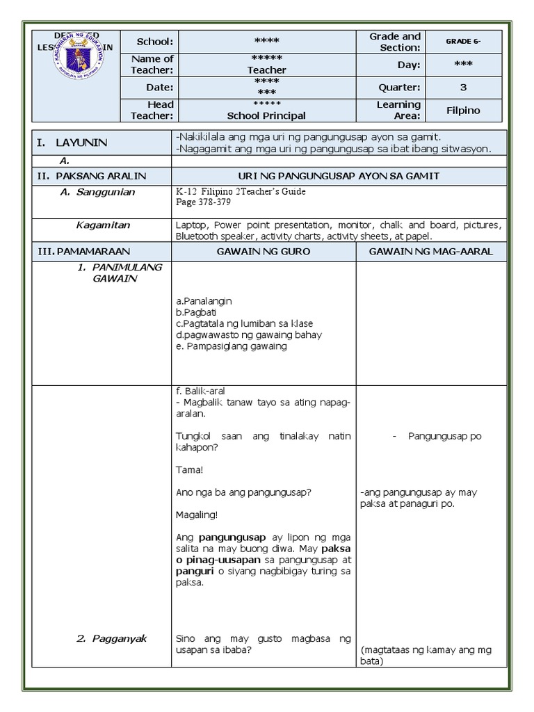 Q3. Filipino6 DLP | PDF