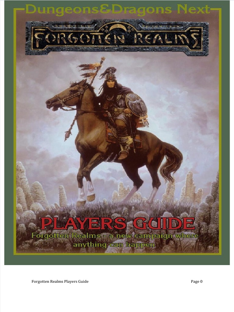 Forgotten Realms Guide | PDF | Dwarf (Dungeons & Dragons) | Elf (Dungeons & Dragons)