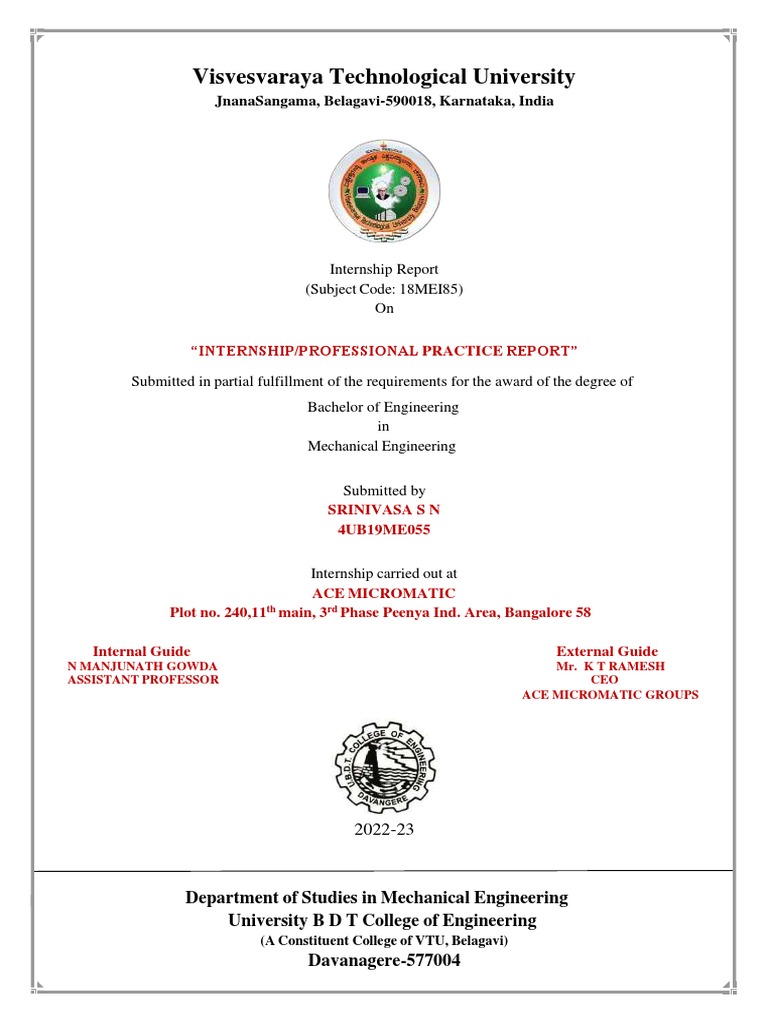 Ace Micromatic Internship Final Report | PDF | Relay | Grinding (Abrasive Cutting)