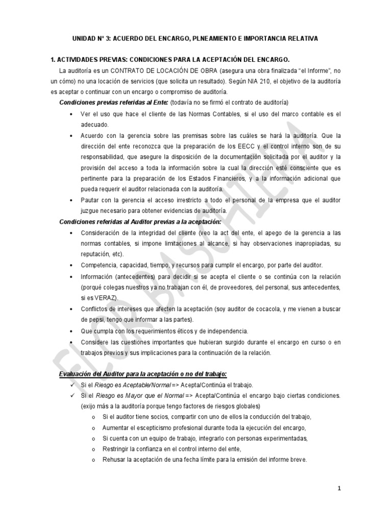 Auditoria 3 | PDF | Planificación | Auditoría
