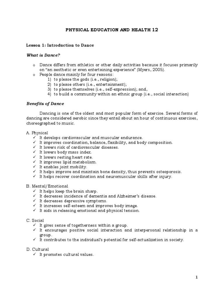 Foundations of Dance in Education | PDF | Dances