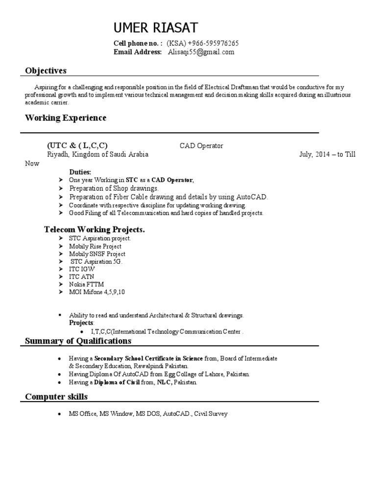 Umer CV | PDF | Technical Drawing | Pakistan