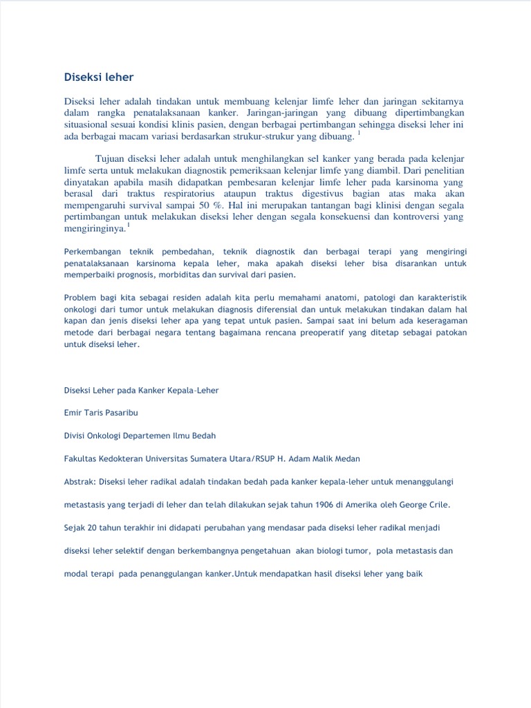 Dokumen - Tips Diseksi-Leher | PDF | Ilmu Sosial | Kesehatan Holistik