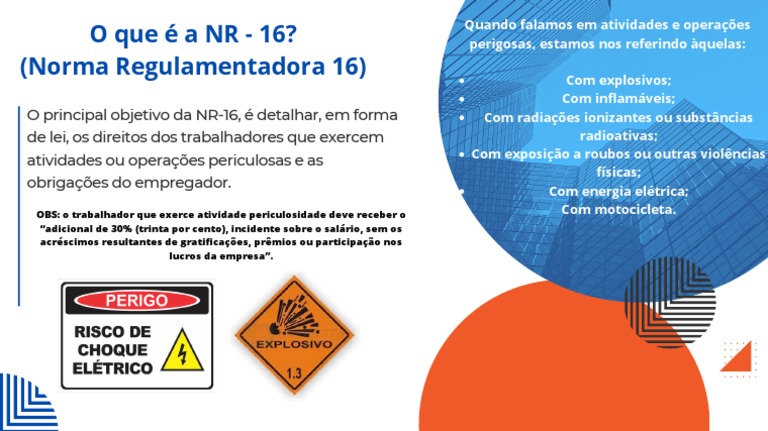 O Que É A NR - 16? (Norma Regulamentadora 16) | PDF
