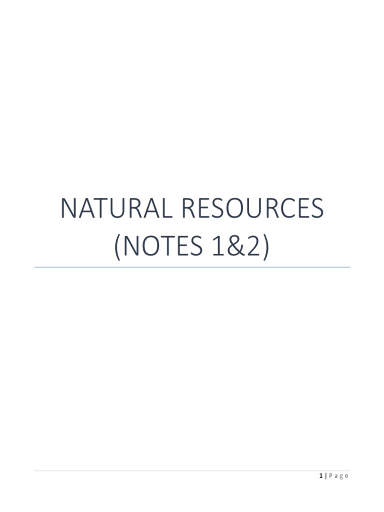Natural Resources Compilation | Download Free PDF | Territorial Waters ...