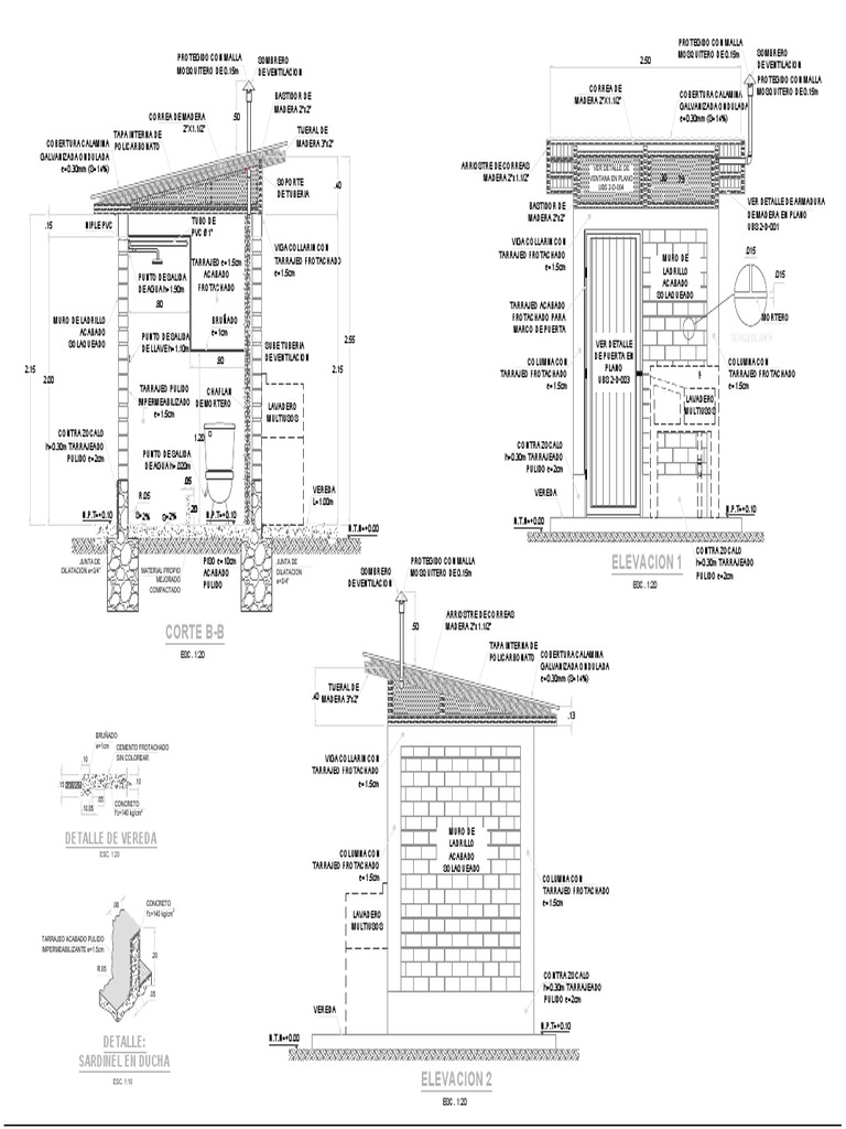 Plano Arquitectura - Perfil | PDF | Plomería | Ingeniero civil