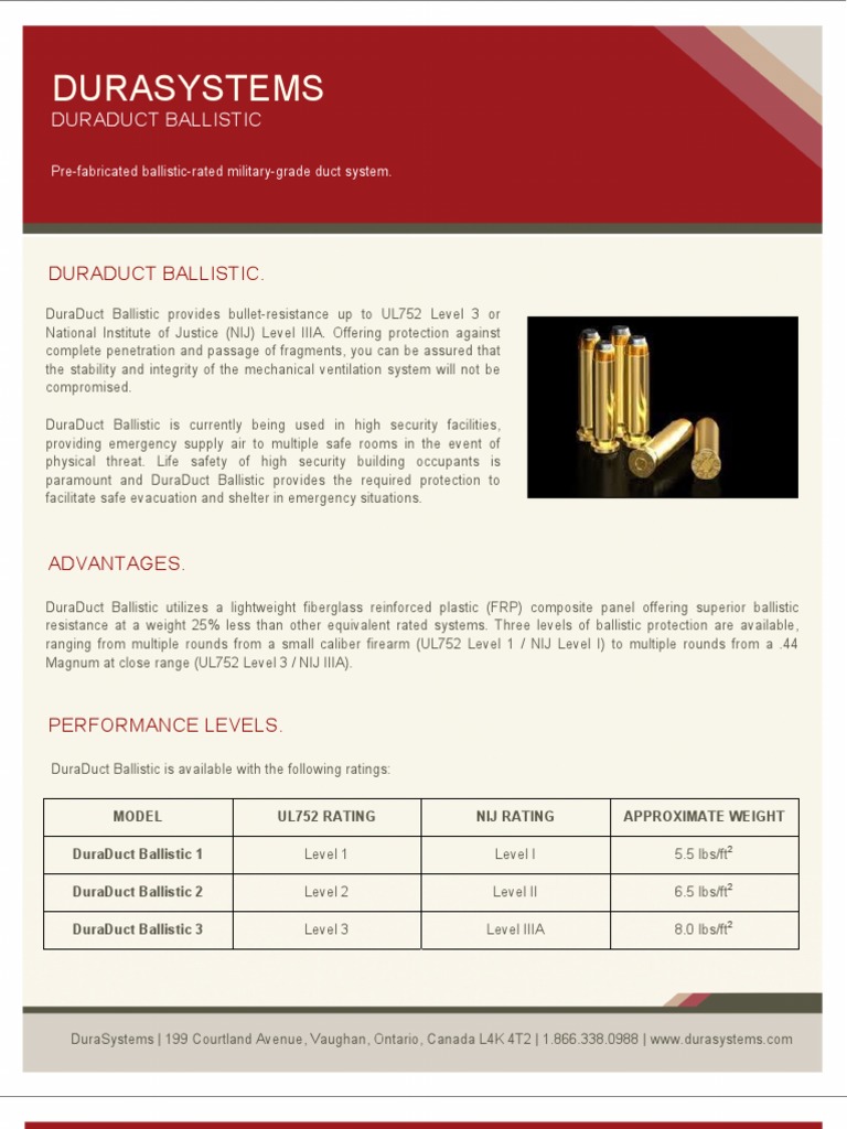 DuraDuct Ballistic: High-Security Duct System | PDF | Duct (Flow ...