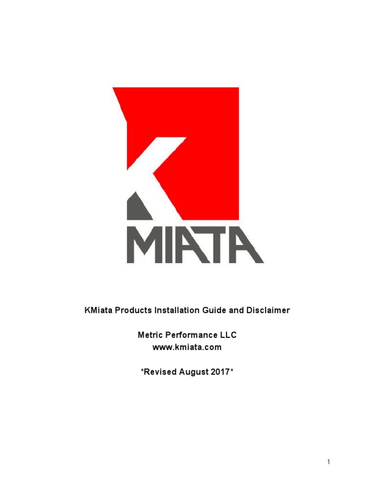 August 2017 - Installation Guide and Disclaimer | PDF