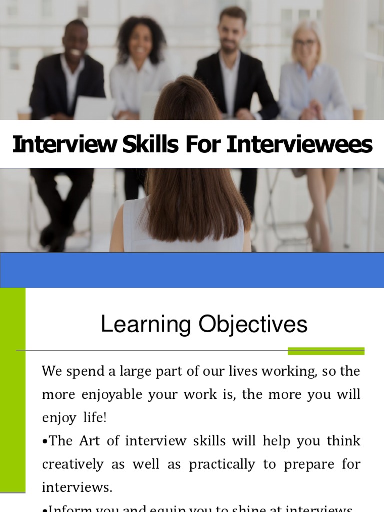 Interview Skills For Interviewees | PDF | Experience | Social Media