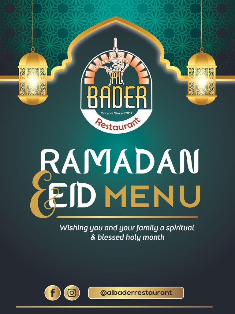 Ramadan Menu Al-Bader-8805641 | PDF