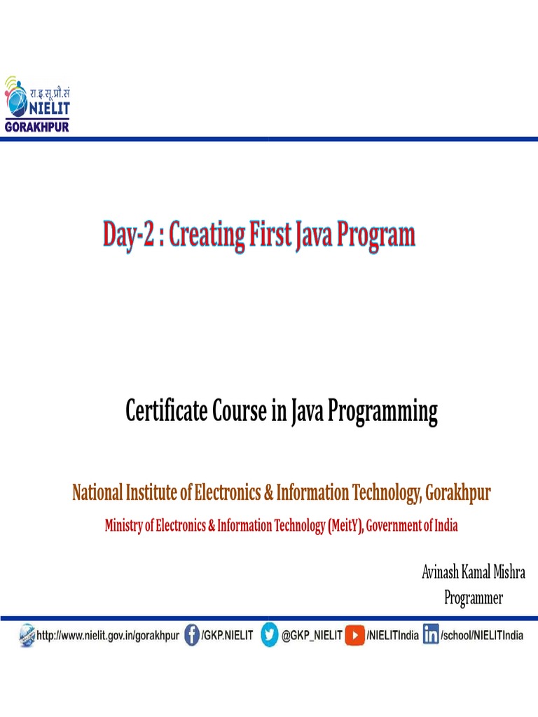 Certificate Course in Java Programming Certificate Course in Java ...