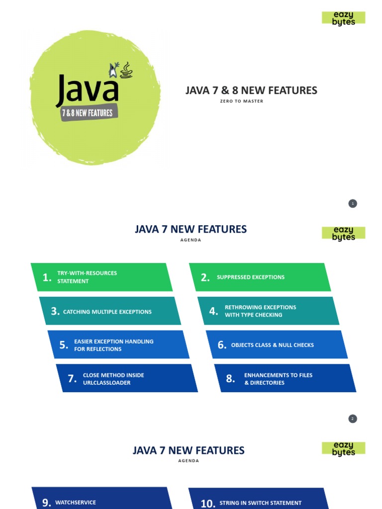 Java 7 & 8 New Features: Zero To Master | PDF | Method (Computer ... Java 7 & 8 New Features: Zero To Master | PDF | Method (Computer ...