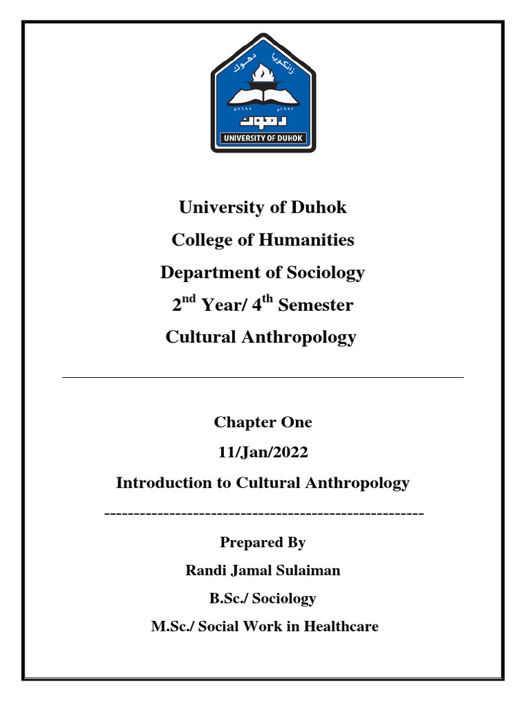 Introduction to Cultural Anthropology | PDF | Anthropology | Ethnography