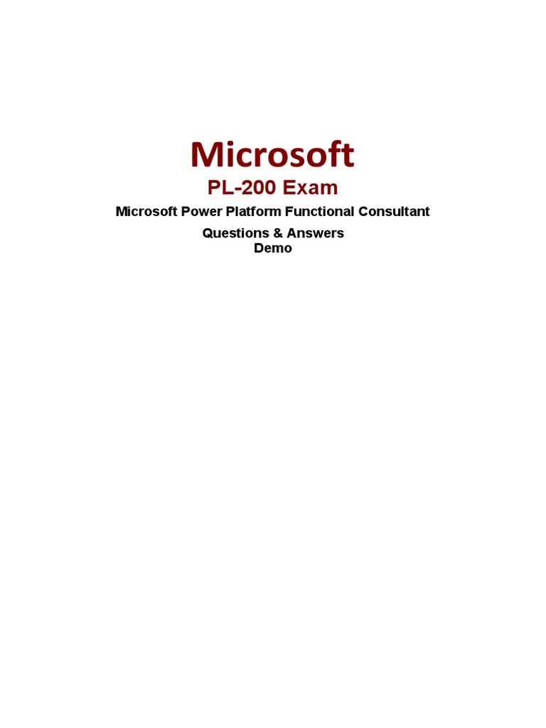 Microsoft: PL-200 Exam | PDF | Application Software | Microsoft Sql Server