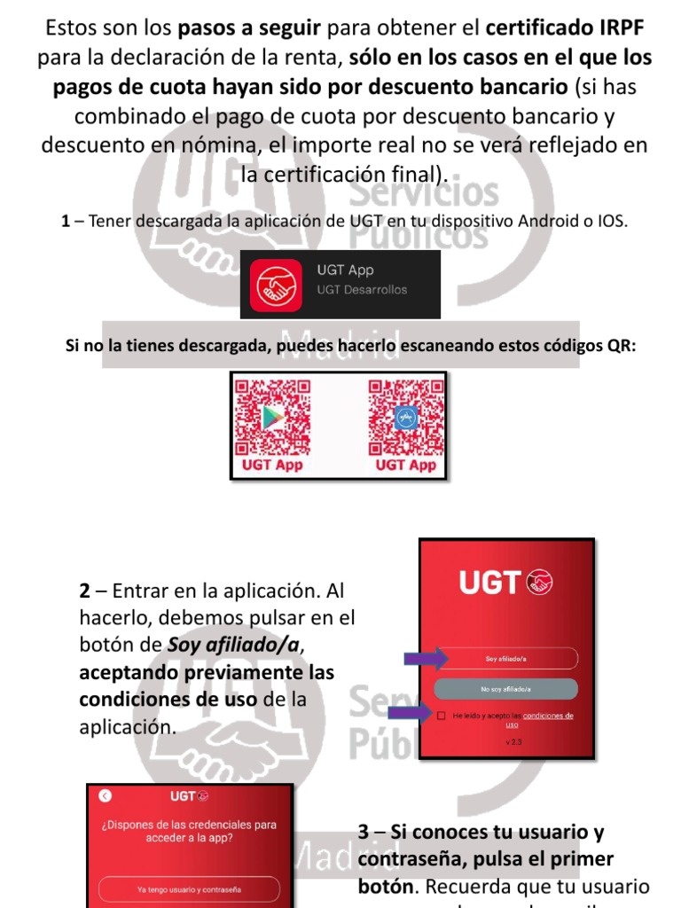 Tutorial Certificado IRPF App | PDF