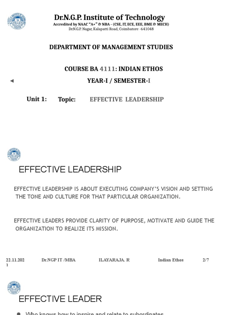 Effective Leadership | Download Free PDF | Leadership | Organizational ...