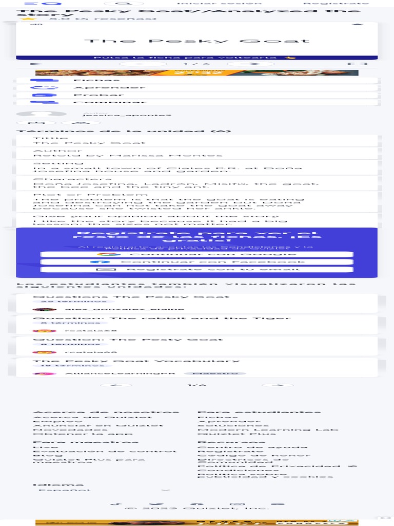 The Pesky Goat//Analyzed The Story | PDF