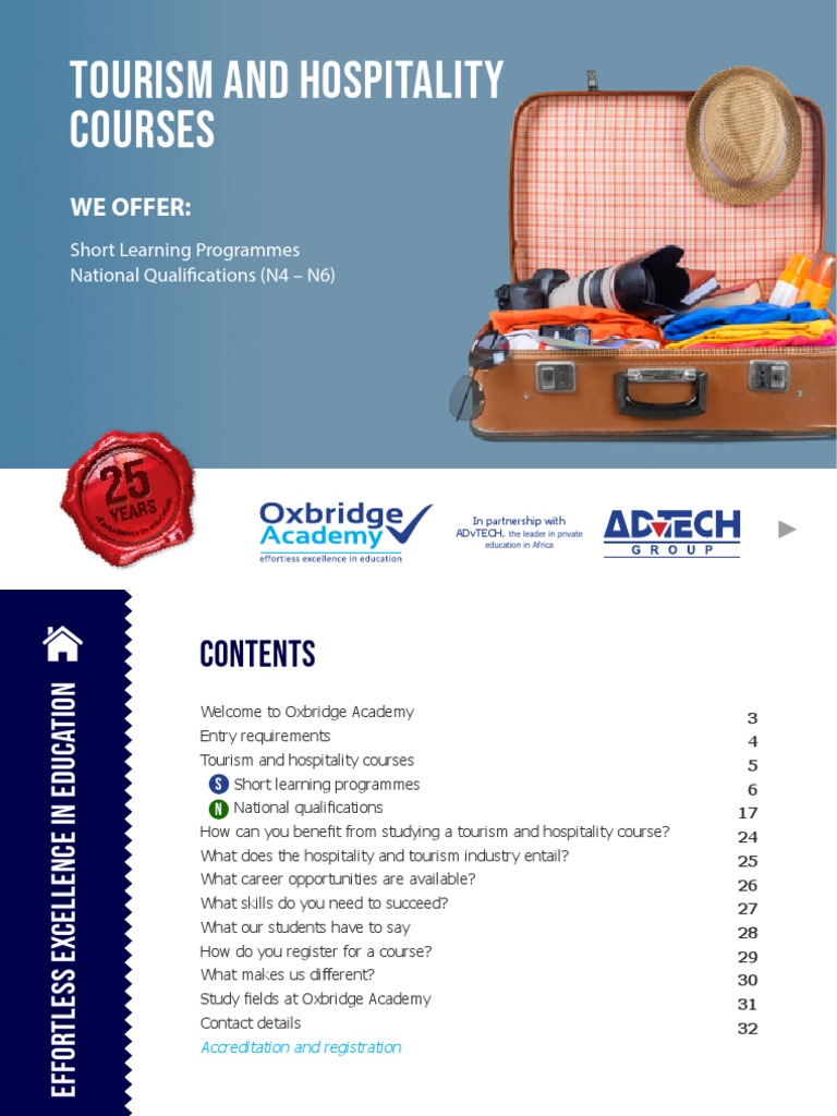 Brochure Tourism Courses | Download Free PDF | Tourism | Fee