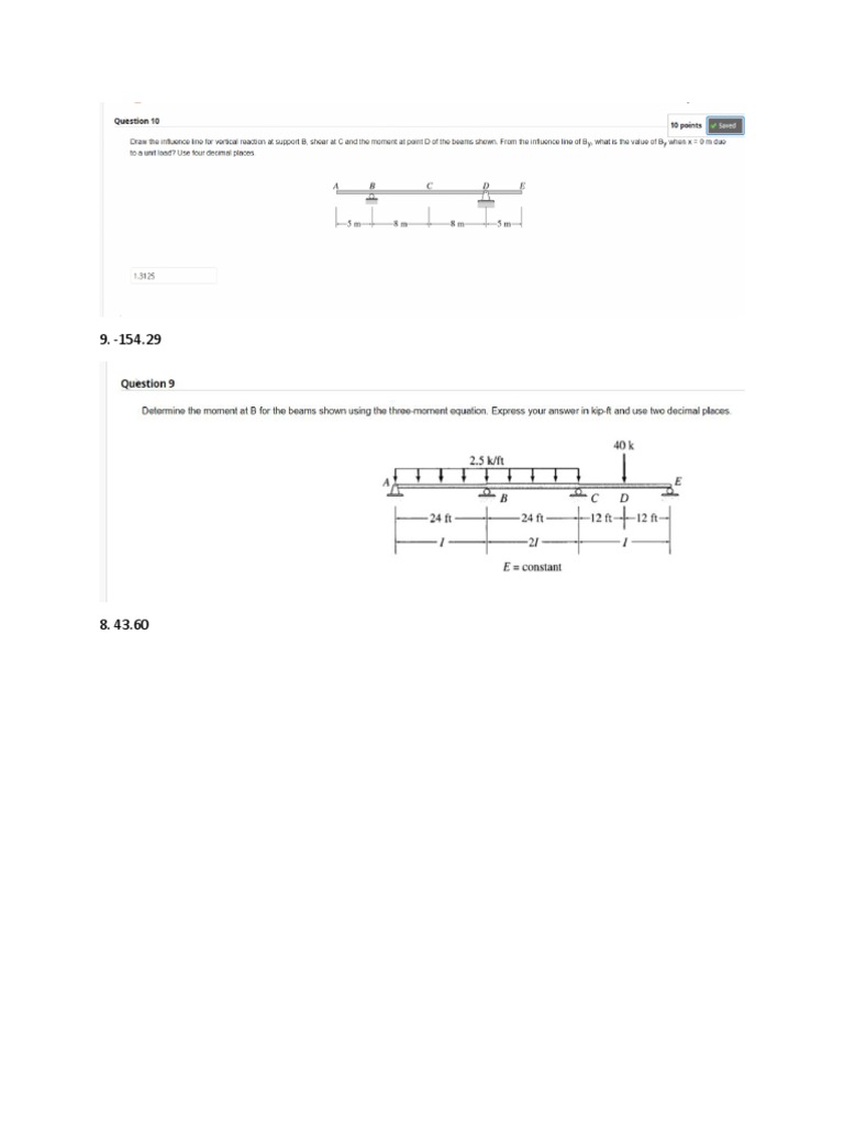 Mod Exam 2 Ce131p-2 | PDF | Beam (Structure) | Continuum Mechanics