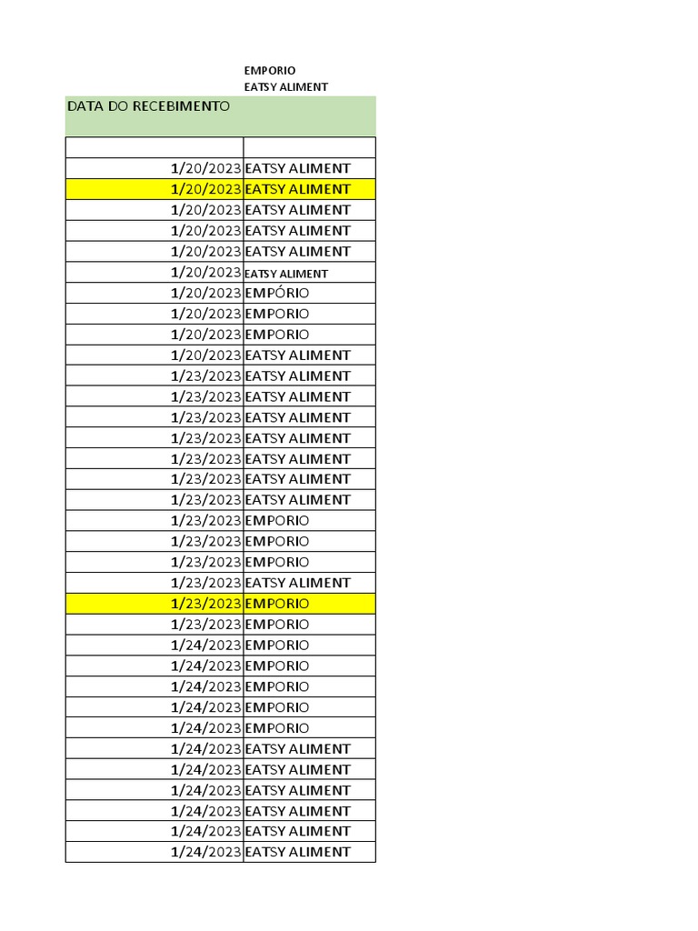 Controle de Recebimento | PDF