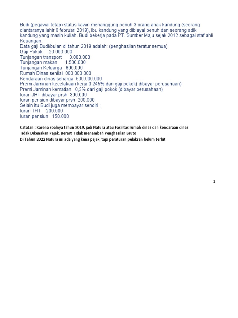 Jawaban Latihan Soal Minggu 3 - Perpajakan 2 - Excell | PDF