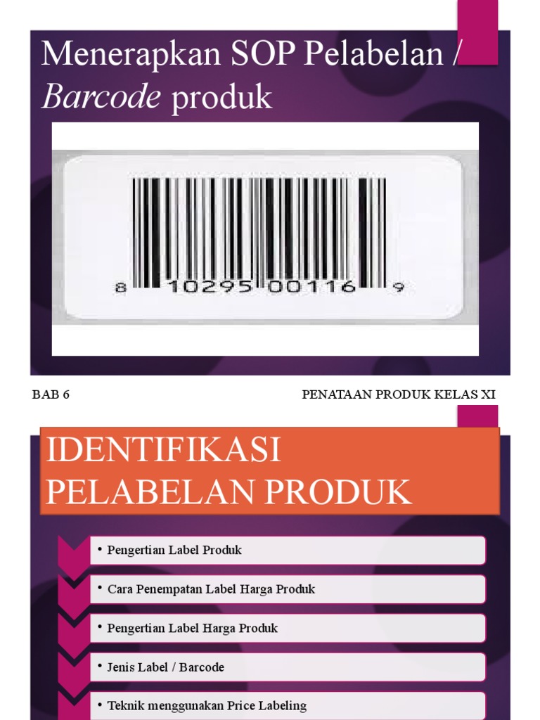 KD 6 Pelabelan Atau Barcode | PDF