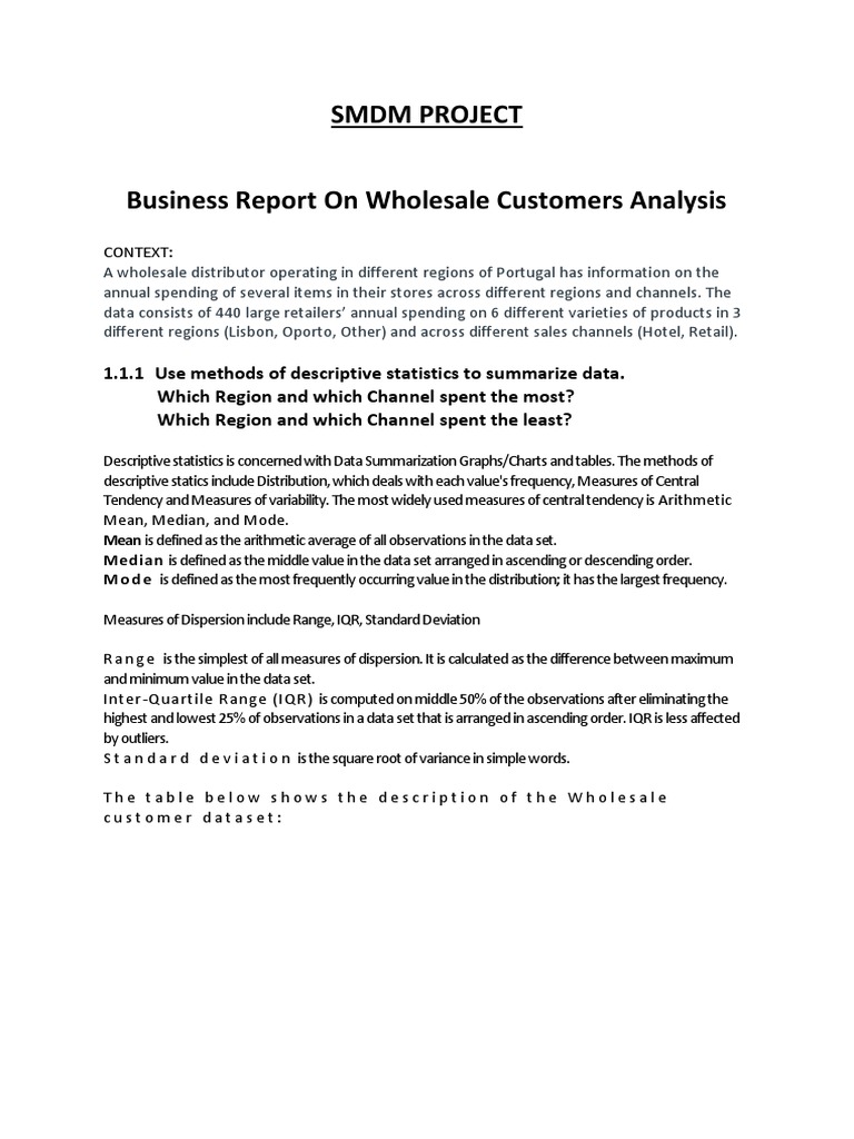 SMDM Project | PDF | Principal Component Analysis | Outlier