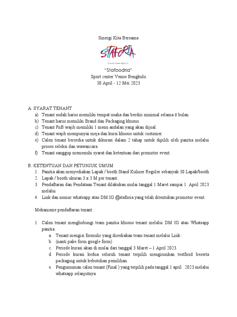 Stafoodria S & K | PDF