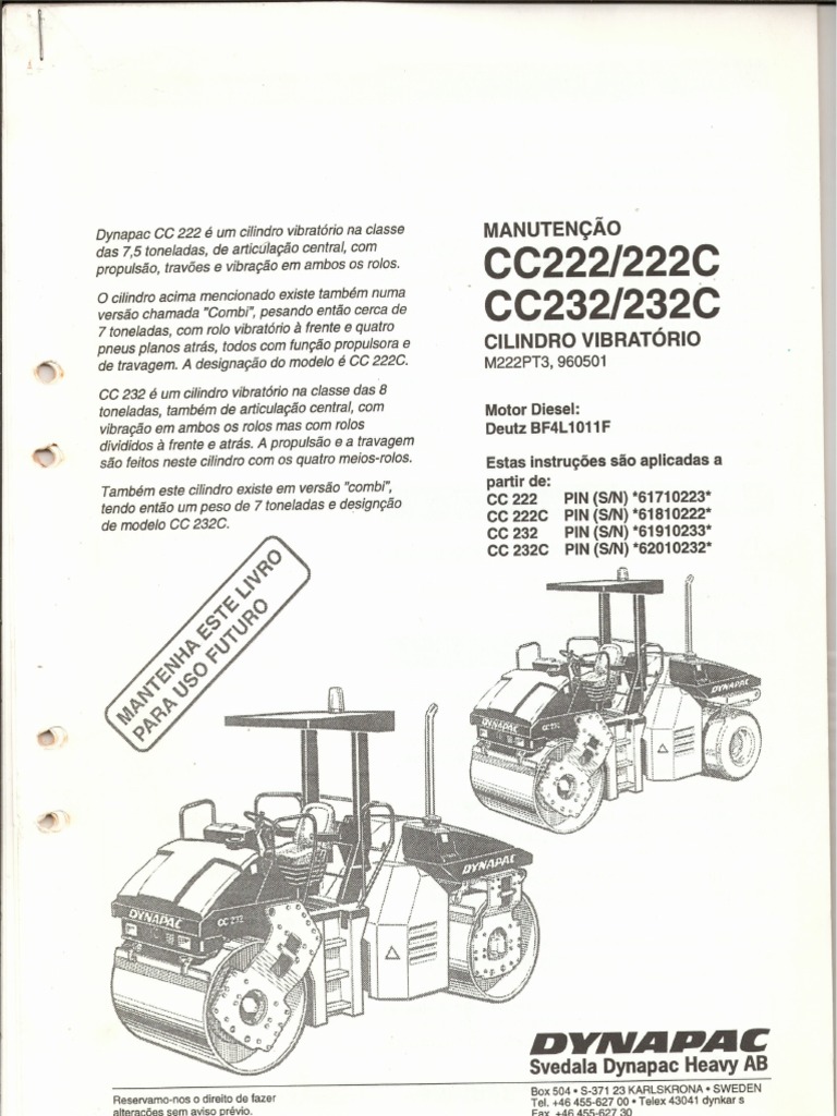 MANUAL DYNAPAC CC222 | PDF