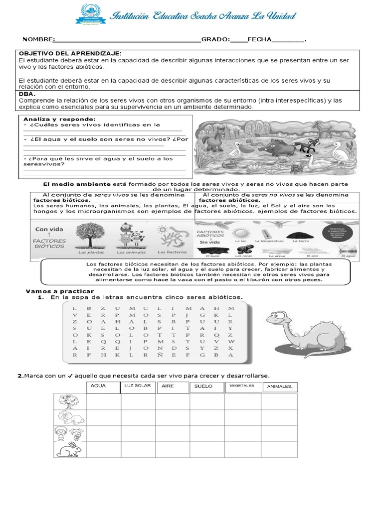 Interacciones de Seres Vivos y Hábitats | PDF