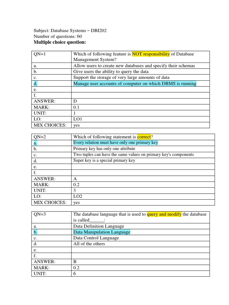 Ôn Final | PDF | Databases | Relational Database