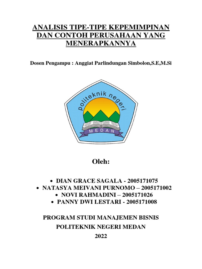 Analisis Tipe-Tipe Kepemimpinan | PDF