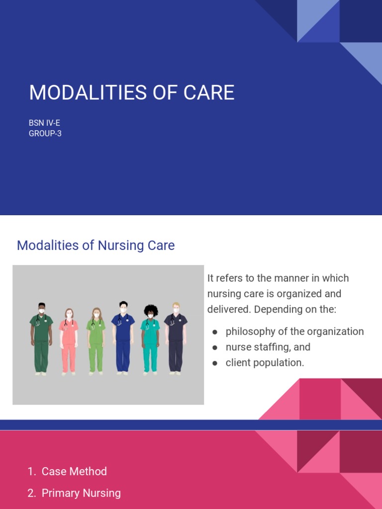 Modalities of Care | PDF | Nursing | Health Care